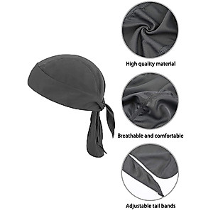 6 Pieces Sweat Wicking Beanie Cap Helmet Liner Skull Cap Breathable Cycling Head Wrap for Women Men Outdoor Activities (Classic Colors)