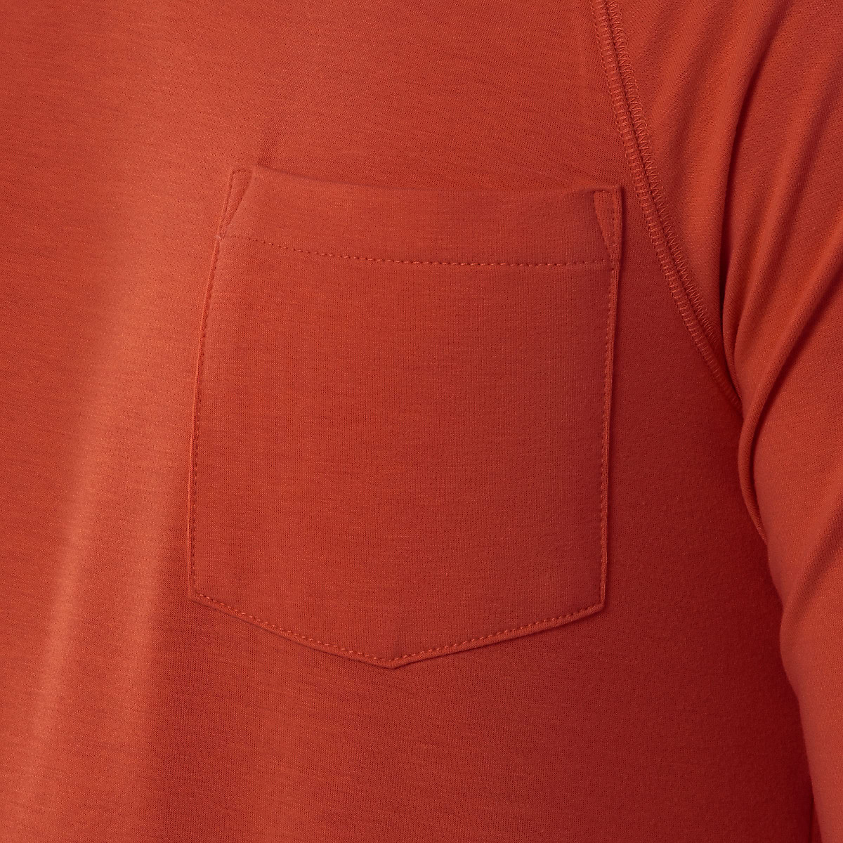 Lee Men's French Terry Long Sleeve Raglan Tee Shirt, Fiesta Orange, X-Large