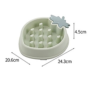FUUIE Bowls for Food and Water Strawberry Shaped Pet Dog Feeding Food Bowls Anti-Slip Puppy Slow Down Eating Feeder Dish Bowl Prevent Obesity Pet Dogs Supplies (Color : Blue)