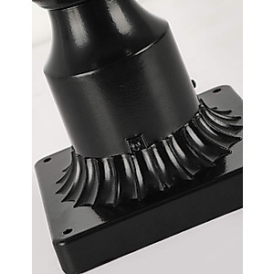 N / A EREBJENH Designer Outdoor Post Light Fixture with 3-Inch Pier Mount IP65 Waterproof E26 Bulb Base Clear Glass Shade Exterior Post Lighting,1-Light House Exterior Pillar Pole Lantern,Black