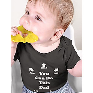 Tstars You Can Do This Dad Outfit Funny Gift for New Dads Cute Baby Boy Girl Bodysuit NB (0-3M) Black