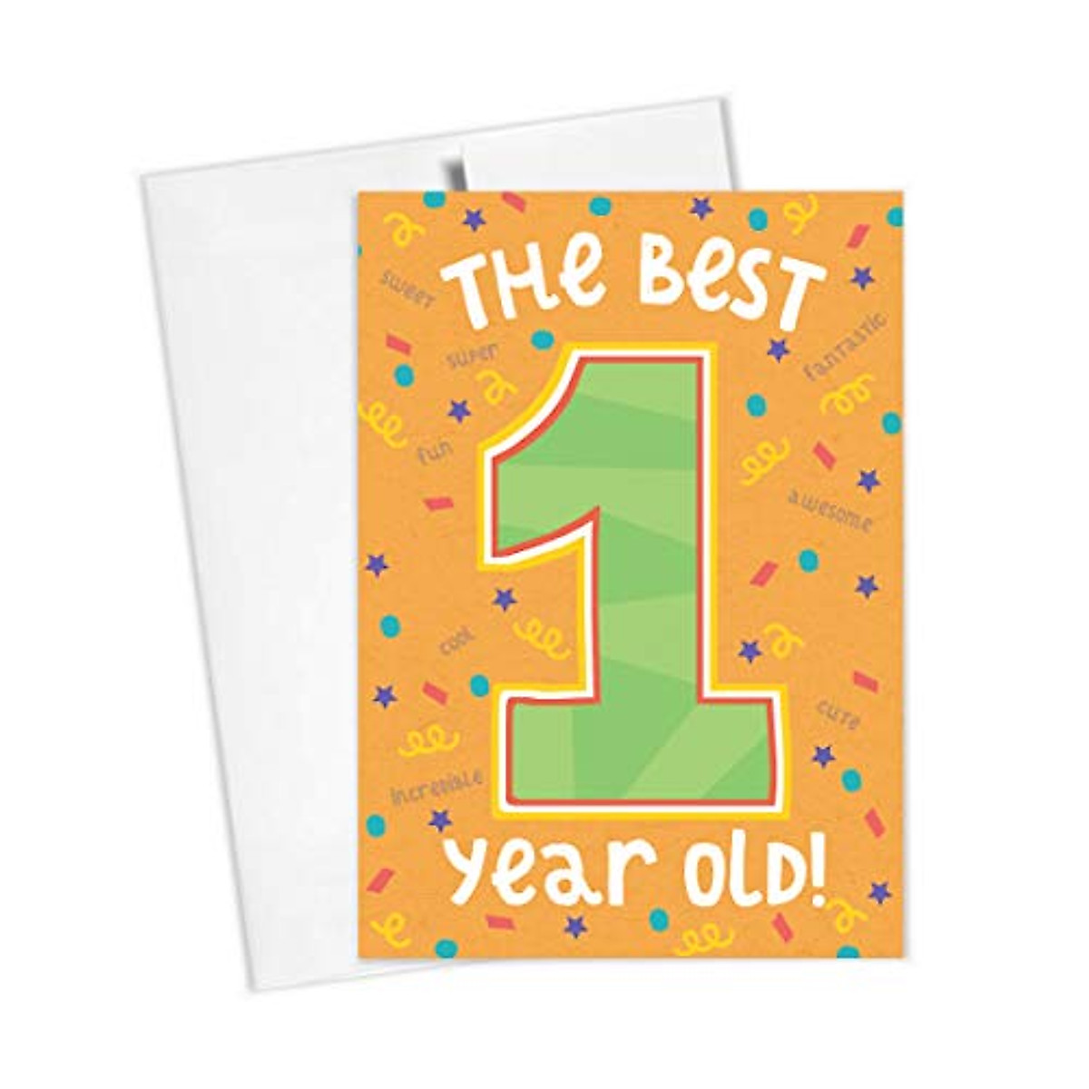 Tiny Expressions Happy Birthday Card for 1st, 2nd, 3rd, 4th, 5th Birthdays (1st Birthday Card)