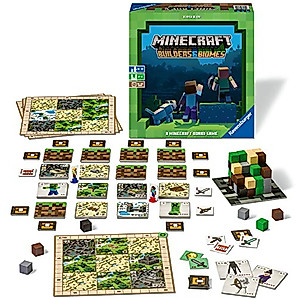Ravensburger Minecraft: Builders & Biomes Strategy Board Game, 2-4 players, Ages 10 & Up