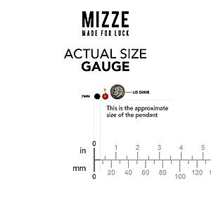 MIZZE Made for Luck Gold Plated 925 Sterling Silver 7 MM Transparent Blue Round Glass Evil Eye Charm (Pendant Only)