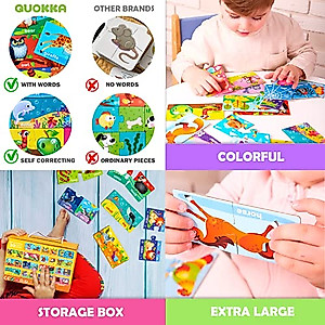 5X MEGASET Toddler Puzzles Ages 2-4 - Matching Games for Kids Ages 3-5 by QUOKKA - Numbers Animals Opposites ABC Learning for Toddlers 1-3 Year Old - Educational Toy Activities for Boy and Girl