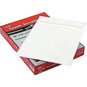 Quality Park Survivor R4202 Tyvek Expansion Mailer, 10 x 13 x 1 1/2, White (Box of 25)