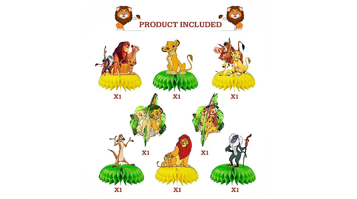8pcs Cartoon Birthday Decorations for Boys and Girls | Easy to Assemble