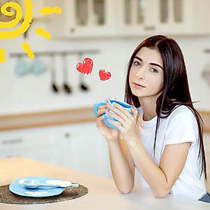 Ceramic Cloud Mug with Saucer Spoon Cute Irregular Coffee Mugs Sets 9 Oz/ 250 ml Aesthetic Cloud Coffee Mugs for Tea Coffee Milk Office Home Gifts, Dishwasher and Microwave Safe