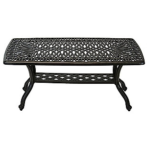 Theworldofpatio Elizabeth Cast Aluminum Powder Coated 8pc Deep Seating Set with Adjustable Club Chairs - Antique Bronze