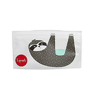 3 Sprouts Snack Bag (2 Pack), Sloth, Gray