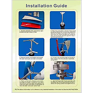 QINGDONGDZA Green Energy Vertical Wind Turbine,6000W Vertical Axis Permanent Maglev Wind Turbine Generator with 12V 24V 48V MPPT Controller for Courtyard Garden Lighting (White),24v