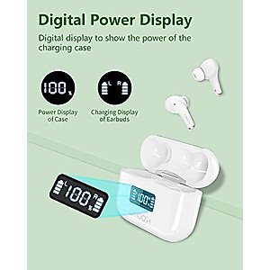 JOYHOOSH Wireless Earbuds Bluetooth Earbuds Touch Control with Charging Case Bluetooth 5.2 IPX6 Waterproof Stereo Earphones in-Ear Headphone with Mic Headset Deep Bass for Sport