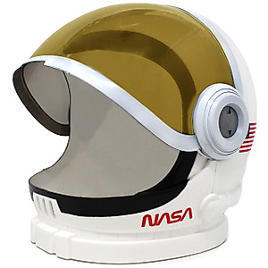 Spooktacular Creations Astronaut Costume with Helmet, Space Suit for Kids and Toddler with Movable Visor Helmet, Kids Astronaut Costume for Halloween Costumes Party Favor Supplies White 3T