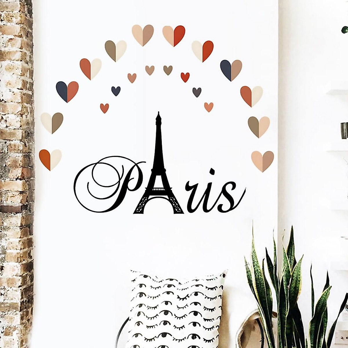 Lchen Paris Eiffel Tower Removable PVC Wall Sticker Home Kids Room Decor Art Decal(12.6"x19.7")