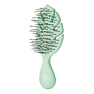 Wet Brush Go Green Mini Detangler, Green - Detangling Travel Hair Brush - Ultra-Soft IntelliFlex Bristles Glide Through Tangles & Gently Loosens Knots While Minimizing Pain, Split Ends & Breakage