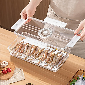 Vellsenne Bacon Container Airtight with Time Recording - Bacon Container Keeper Holder for Refrigerator Bacon Storage Container for Fridge Bacon Storage Box