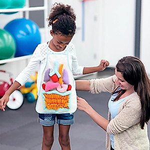 NUOBESTY 3D Apron Anatomy Apron Human Body Organs Awareness Educational Tool for Home Preschool Teaching Aid 64cm Educational