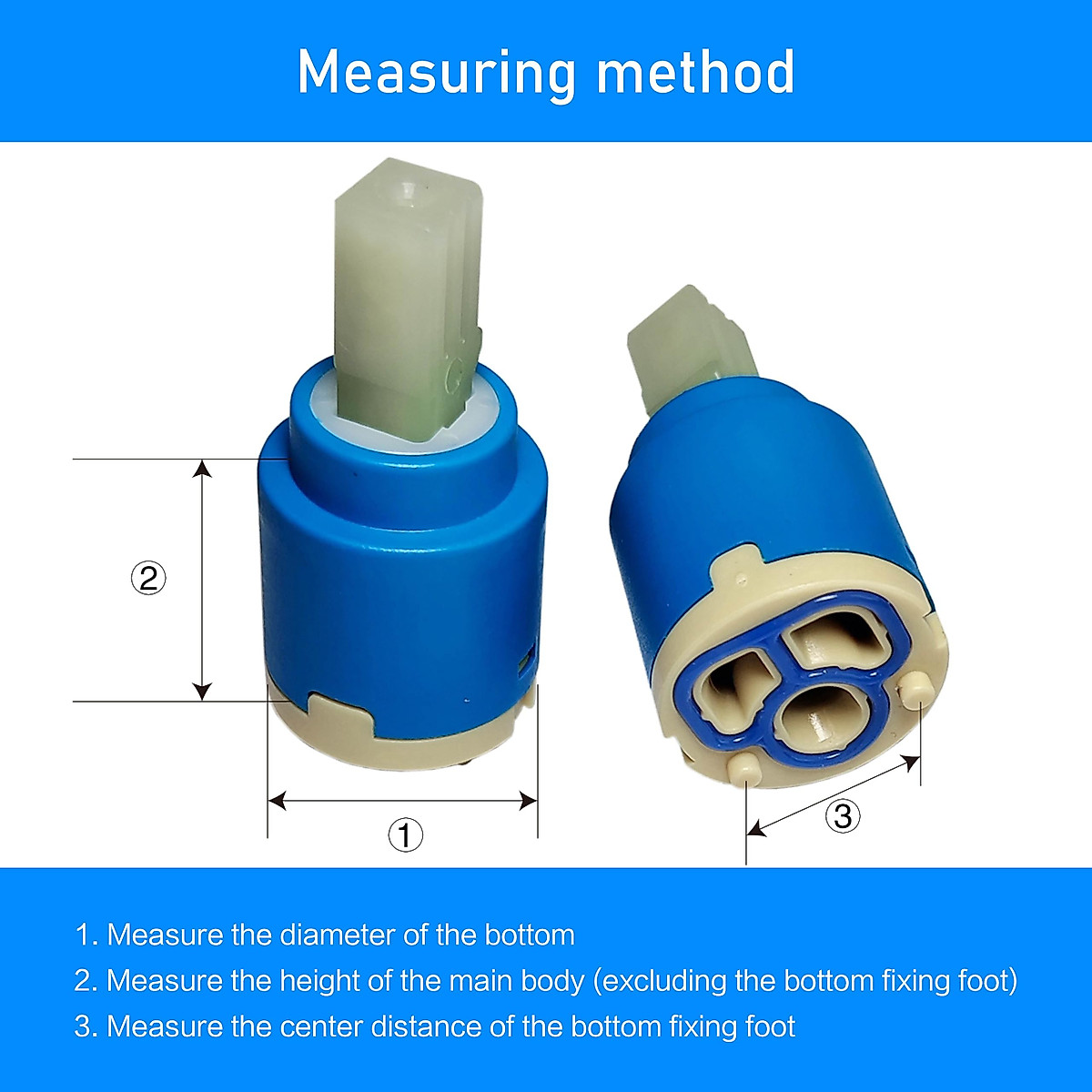 25mm Ceramic Cartridge, Single Handle Ceramic Faucet Cartridges, Ceramic Disc Cartridges Valve for Bathroom Shower