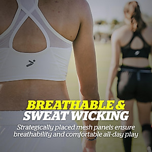 Storelli Women’s Bodyshield Crop Top, High-Impact Chest and Rib Protection for Female Soccer Goalkeepers and Players, Black, Medium