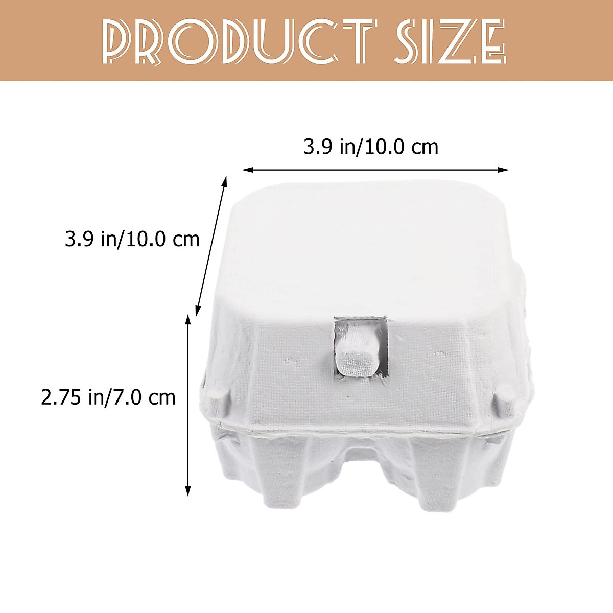 Egg Carton 50pcs Pulp Egg Tray Fridge Containers Empty Egg Cartons Egg Cartons Bulk Egg Box Half Dozen Egg Cartons