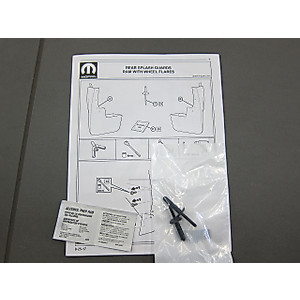 Mopar 82215488AB 82215489AB Ram 1500 Front and Rear Deluxe Molded Splash Guards With Fender Flares