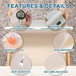 Hersvin Shelf Liners,17.5" x20' EVA Drawer Mats, Cupboard Pad, Kitchen Cabinet Lining Fridge Cushion for Home Office(Clear/Diamond)