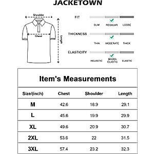 JACKETOWN Golf Polo Shirts for Men Moisture Wicking Sports T-Shirts Short Casual Polo
