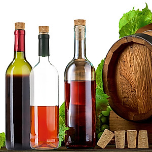 60 Pack Natural Soft Wood Corks, Tapered Cork Wooden Beer Bottle Stopper for Wine Making Craft, Leakproof