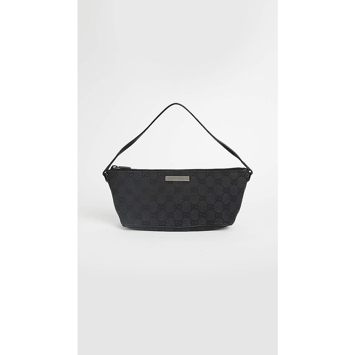 Gucci Women's Pre-Loved Boat Pochette, Gg Canvas, Black, One Size