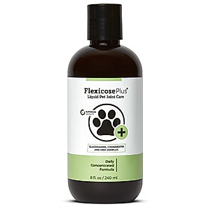 Flexicose Pet Plus - Liquid Joint Care - 8 fl oz (3 Bottles ) - Dog Glucosamine & Chondroitin Liquid Supplement - Joint and Hip Vitamins for Dog Joint Pain Relief