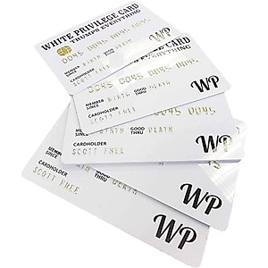 NC 5PCS WP Fake Credit Card, 3D PVC White Business Wallet Cards Birthday Gifts, Funny Card for Christmas (5PCS, White)