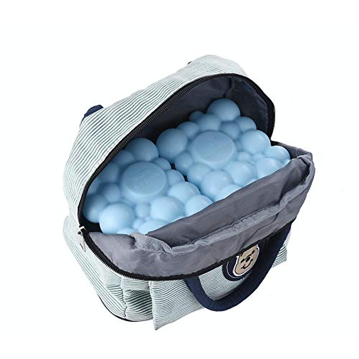 Komax Lunch Box Ice Packs | Set of 2 Reusable Bubble Ice Packs for Lunch Bags & Coolers | 5.1 x 4.3 Slim Freezer Packs | 12-hr Cool Long Lasting Ice Packs