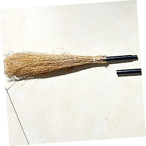 FOMIYES 2pcs Halloween Witch Broom Props Wood Witch Broom for Cosplay Masquerade Broom Toy Halloween Decorative Prop Vivid Cosplay Party Supply