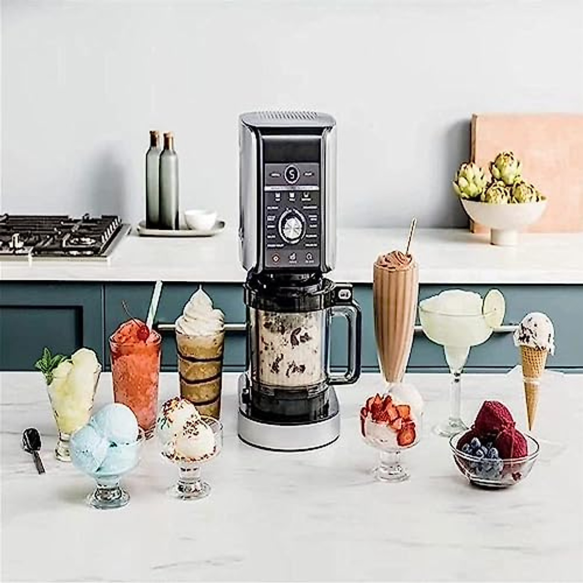 EVANEM 2/4/6PCS Creami Deluxe Pints, for Ninja Pints with Lids,16 OZ Creami Deluxe Dishwasher Safe,Leak Proof for NC301 NC300 NC299AM Series Ice Cream Maker,Pink-4PCS