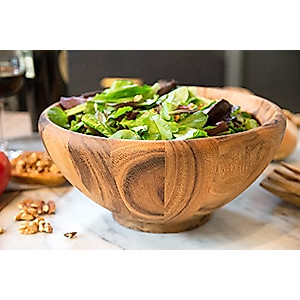Ironwood Gourmet Salinas Extra Large Fruit and Salad Bowl, Acacia Wood