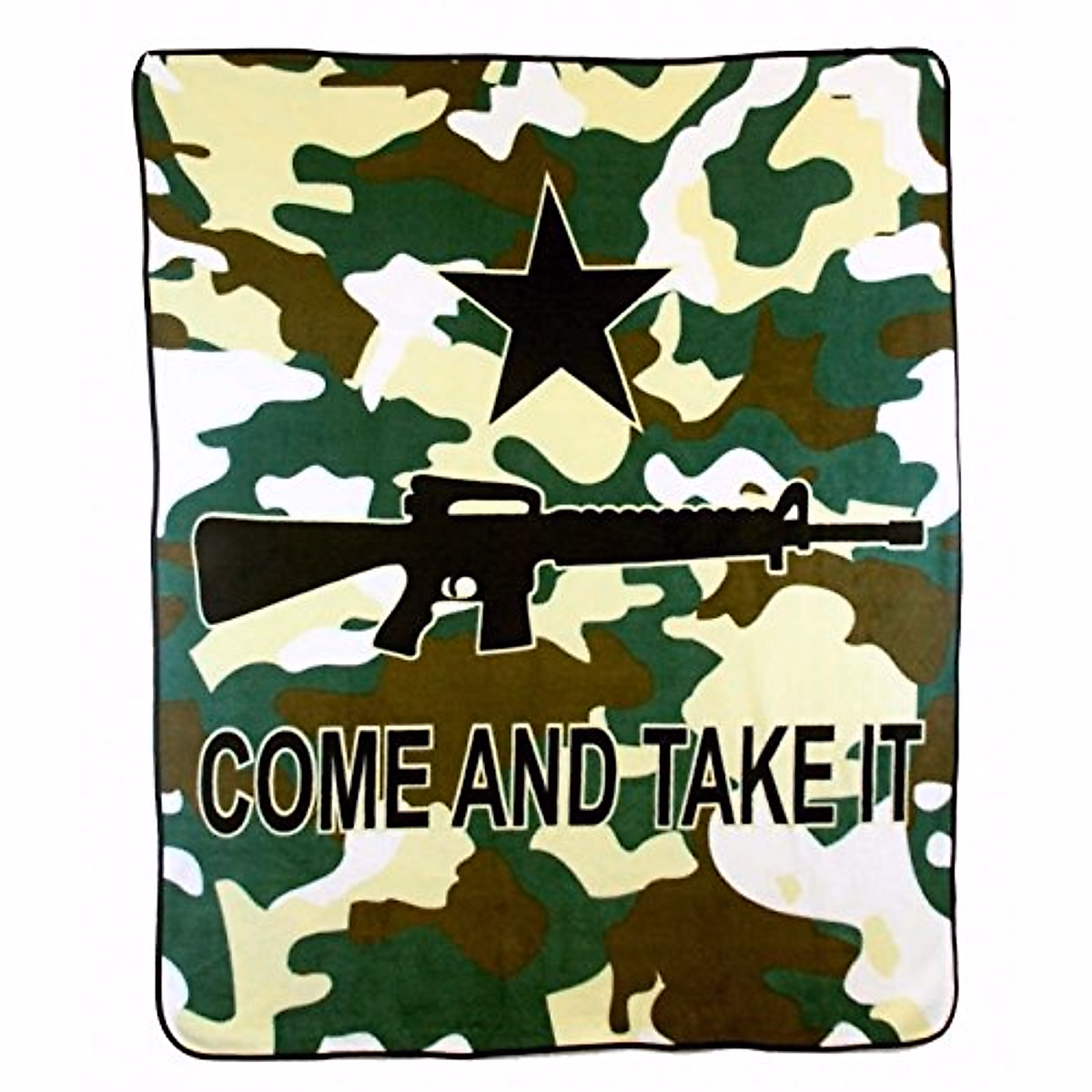 Best Flags Come & Take it Rifle Throw Blanket, 50inx60in, Multi-Colored