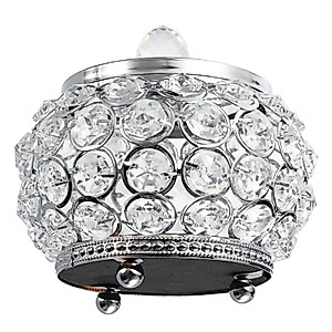 Hipiwe Crystal Jewelry Box with Glass Lid Small Trinket Organizer Mirrored Treasure Box Ring Holder Earrings Necklace Storage Box Keepsake Gift Box for Home Dresser Decor, Silver