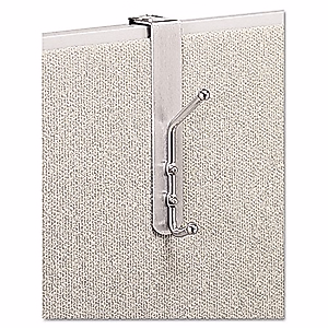 Safco 4167 Over-The-Panel Double-Garment Hook Satin Aluminum/Chrome