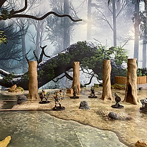 Extruded Gaming Chestnut Trees Set 1