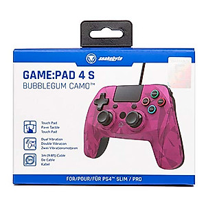 snakebyte GamePad S Wired (Bubblegum Camo) - compatible with PS4