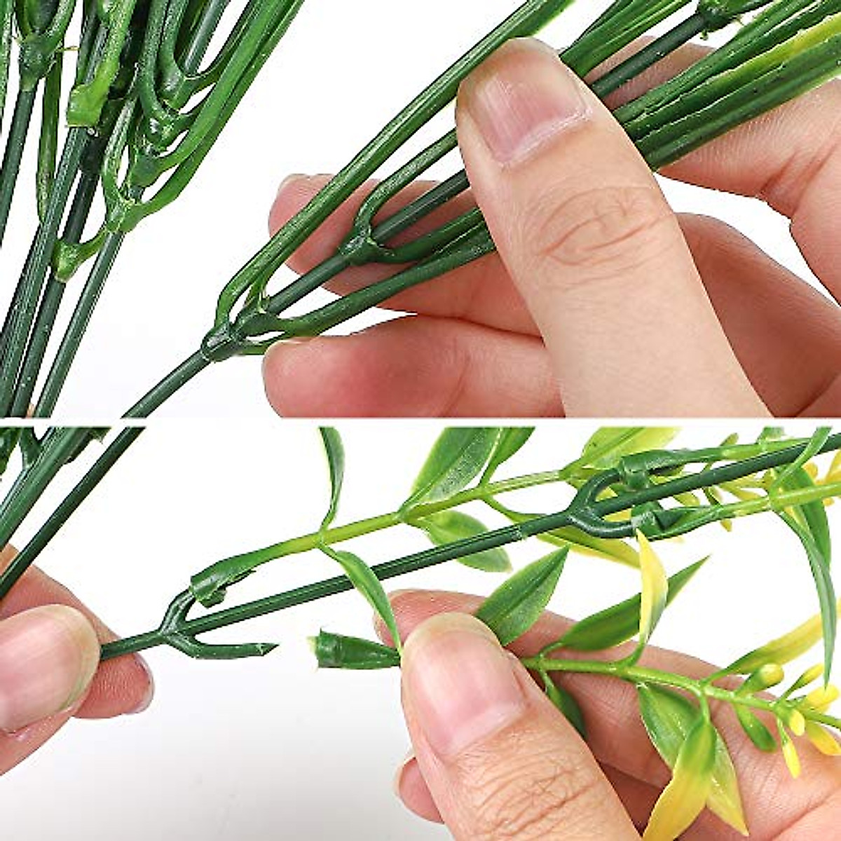 Ageomet 9pcs Artificial Flowers Outdoor UV Resistant Plastic Faux Flowers in Bulk Fake Flowers for Home Decor Outside Cemetery Indoor Vase Pots Hanging Planters Decoration