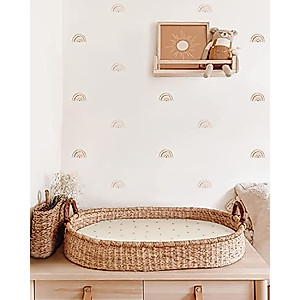 Muslin Bassinet Sheet for Baby Girl Boy, Muslin Cotton Fitted for Oval Hourglass and Rectangular Bassinet Mattress Pad, Stylish Boho Bassinet Sheets Baby Nursery, 2 Pack (Sunshine& Brown)