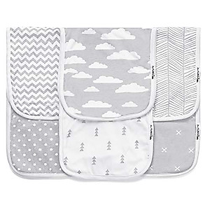 BaeBae Goods Burp Cloths for Baby Boy & Girl - Ultra Absorbent Burping Rags - Anti Shrink Unisex Burpy Clothes - Super Soft Jersey Cotton, Large 21"x10" - Thick for Newborn Cloth Diapers - 6 Pack