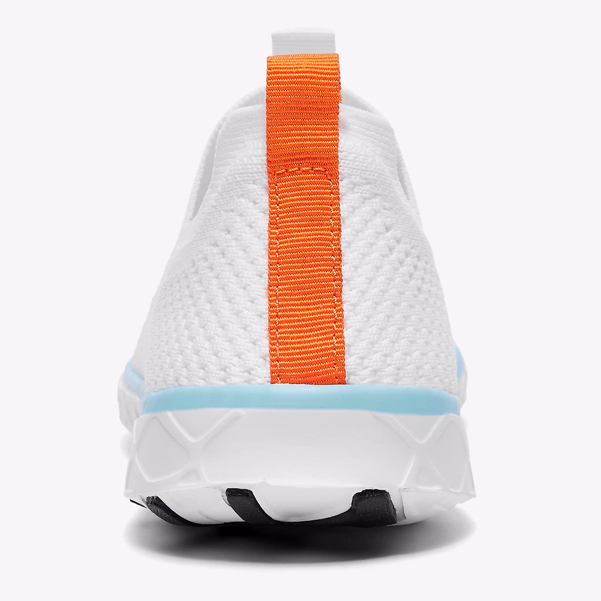 KOLILI Women's Lightweight Water Shoes for Swimming, Quick Drying Water Aerobics Shoe, Arch Support Aqua Shoes for Surfing, Woman Slip on Walking Sneaker for Outdoor White/Aqua 8