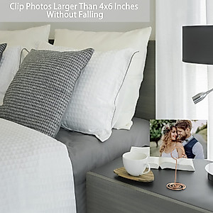 26 PCS Table Number Holder - Table Card Holder Stand Wire Photo Holder with 26 Pcs Floral Table Number Cards, Place Card Holder Stand for Weddings Party Office Paper Memo Menu Note Clips