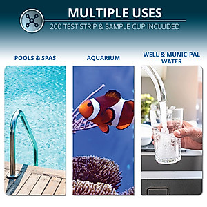 Weaqua Water Hardness Test Kit - DoubleCheck200 Strips with Sample Cup - Hard Water Testing Kit