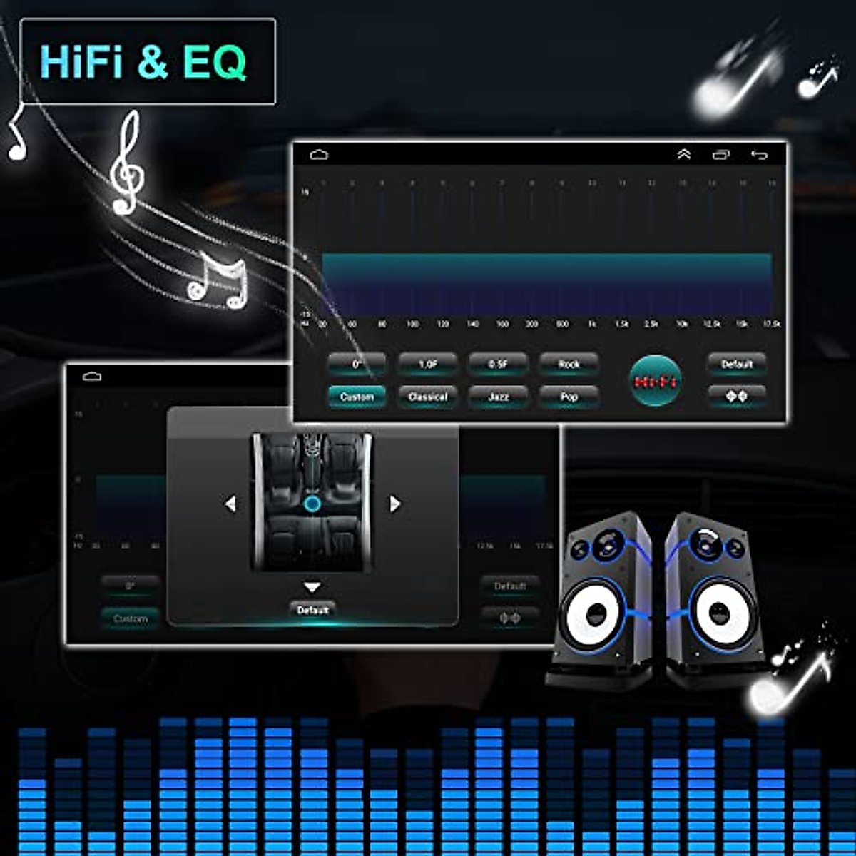 2022 Android 11 Rotating Touch Screen Car Stereo with Apple Carplay Android Auto, 10" Car Radio with Hi-Fi FM/RDS GPS WiFi Double Din Head Unit Support Bluetooth AHD Backup Camera(2+32)