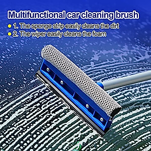 Conliwell 41" Microfiber Car Wash Brush with Long Handle Car Washing Mop Kit Mitt Sponge Car Cleaning Supplies Kit Duster RV Washing Car Brush Accessories, 1 Chenille Scratch-Free Replacement Head…