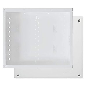 Legrand - OnQ 12 Inch Structured Media Enclosure, Wall Cable Management to Organize All System Devices, Home Networking Panel with 2.5 Inch Openings To Pull Wires Through, Media Box, White, EN1200