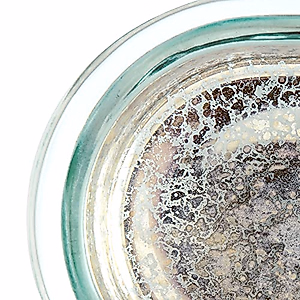 Allure Home Creation Athena 4-Piece Glass Bathroom Accessory Set Turquoise Blue w/Metallic Silver Accents